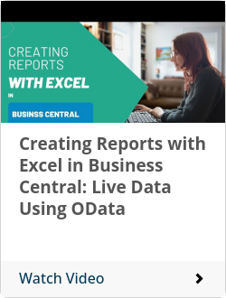 How to Build Business Central Reports with Excel